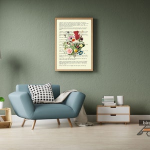 The Three Musketeers Flowers Printable Art on Novel Pages, Vintage Art ...