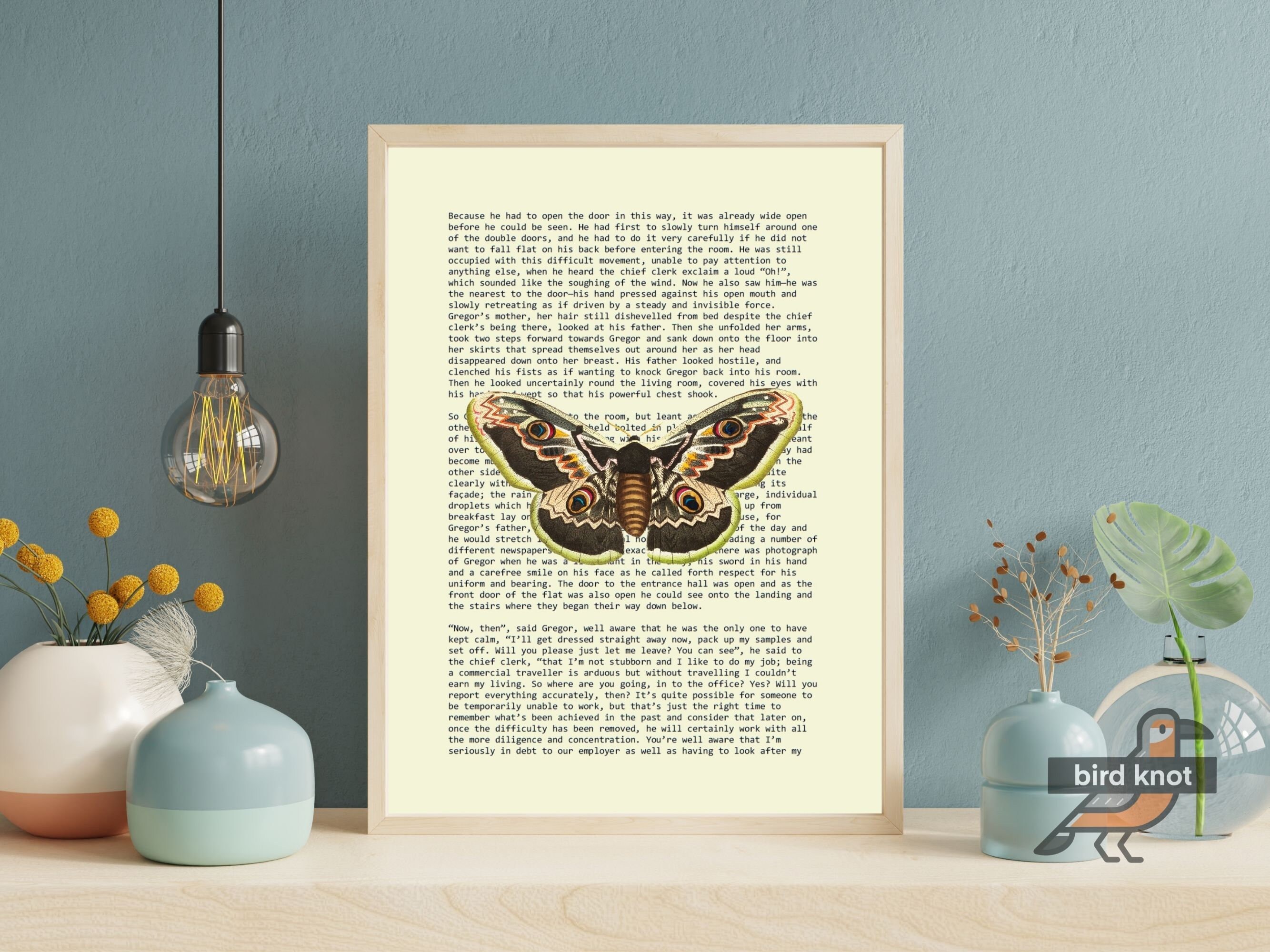 Metamorphosis Butterflies Printable Art on Novel Pages Poster - Etsy