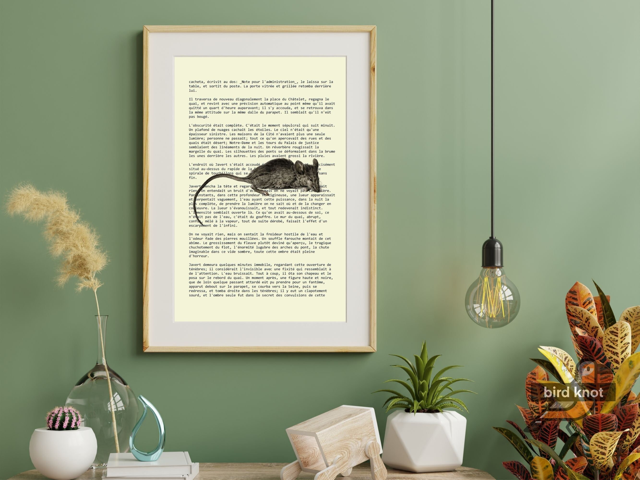 Les Misérables Food & Rats Printable Art on Novel Pages, Poster Art ...