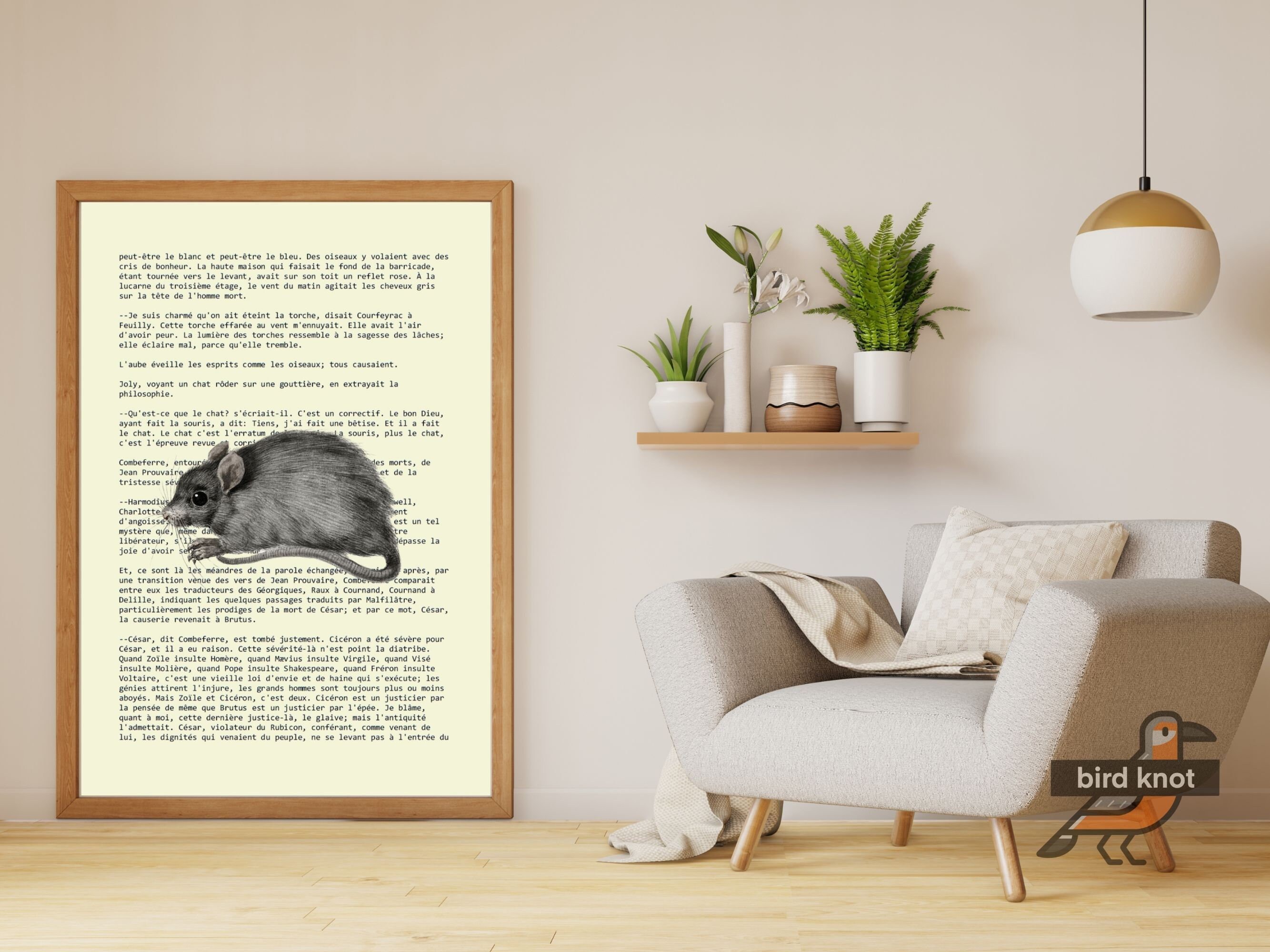 Les Misérables Food & Rats Printable Art on Novel Pages, Poster Art ...