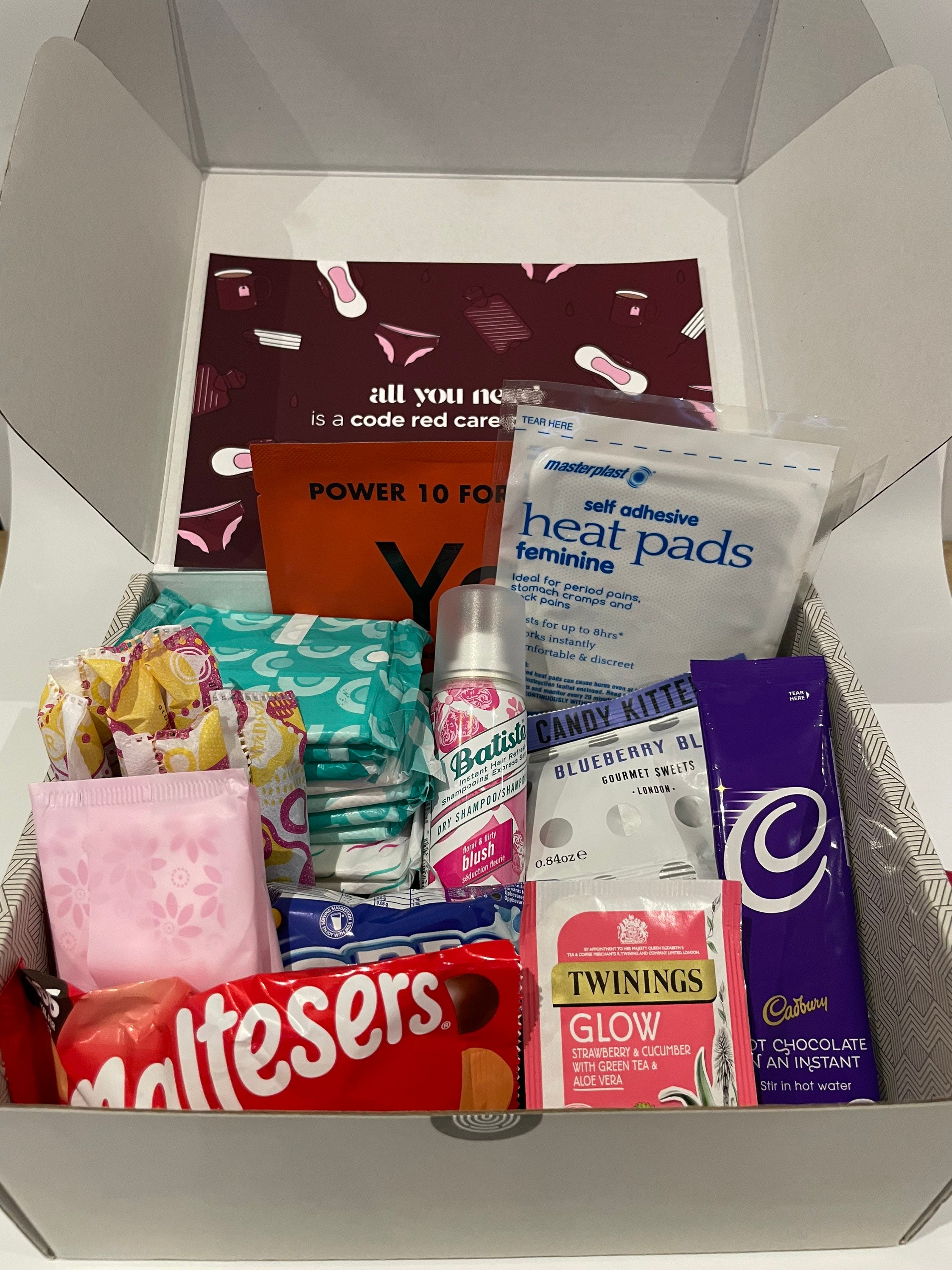 Period Care Package All You Need Code Red Care Package Etsy