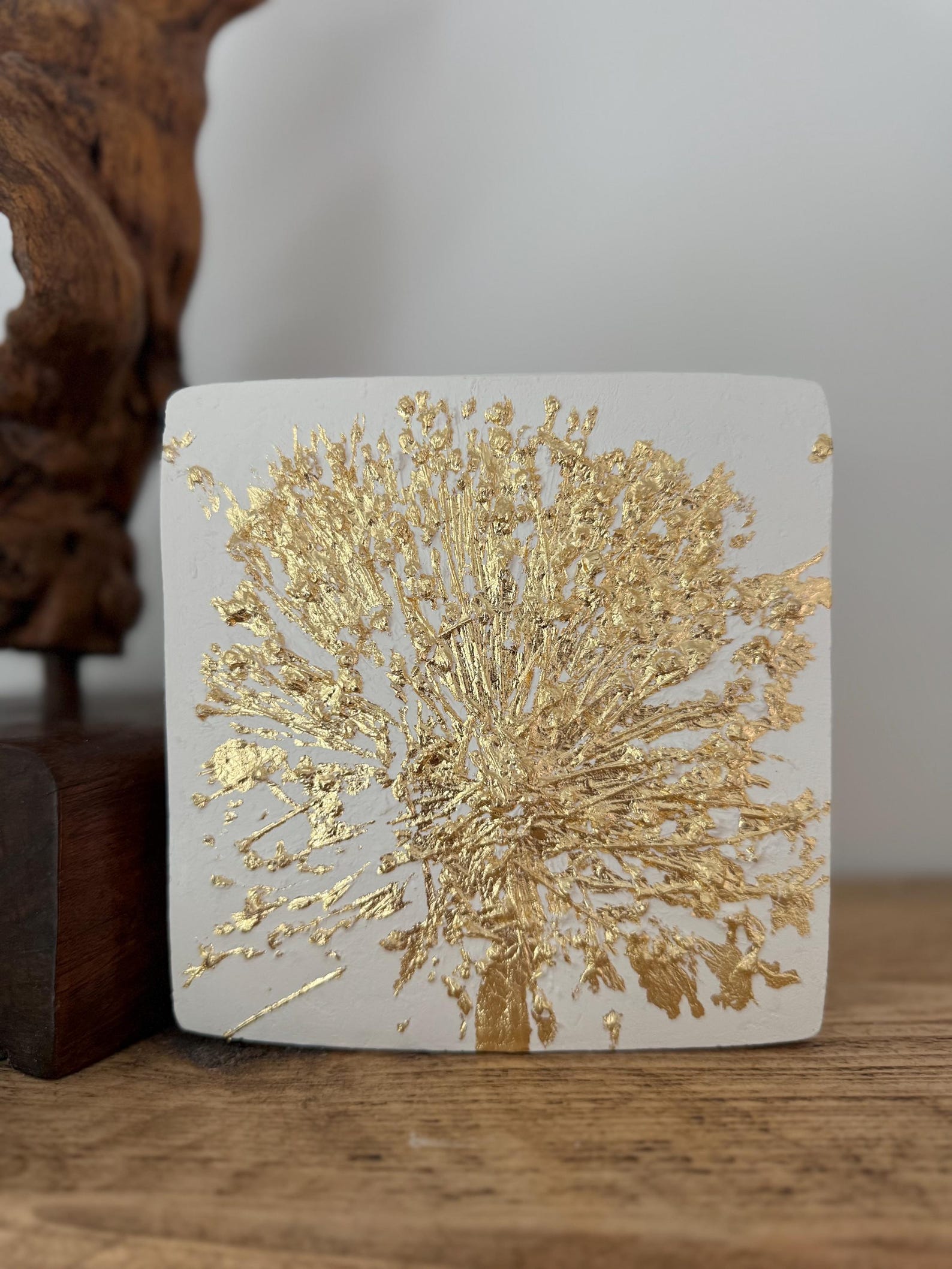 Handmade Botanical Plaster Plaques | Real Plant Imprint Wall Art With ...