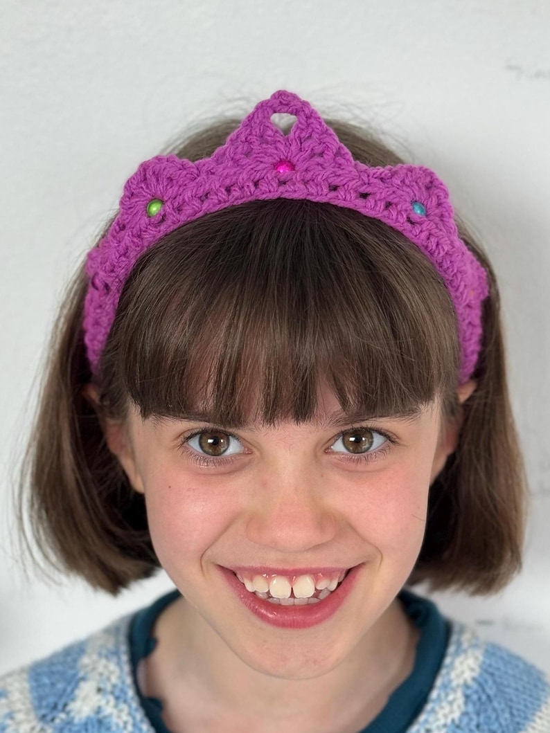 Crochet Tiara Pattern Digital Download PDF US and UK Crochet Terms ...