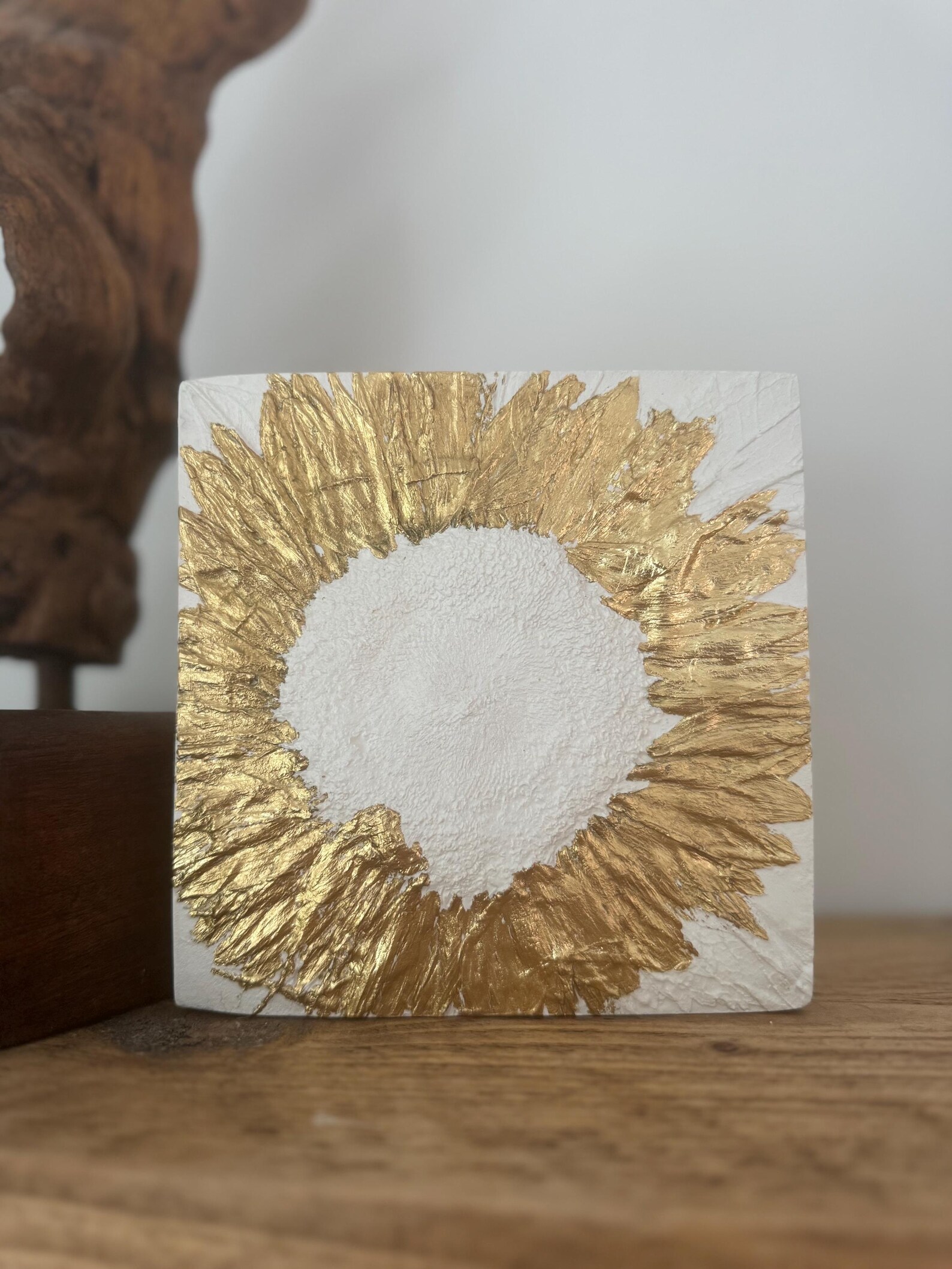 Handmade Botanical Plaster Plaques | Real Plant Imprint Wall Art With ...
