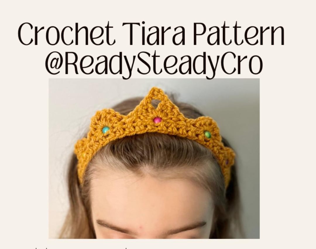 Crochet Tiara Pattern Digital Download PDF US and UK Crochet Terms ...