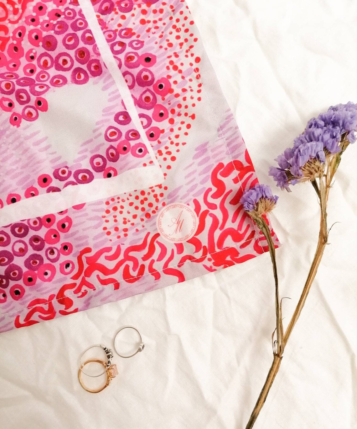 All-over Print Scarf / Hand Painted Design by Artists / Christmas Gift ...