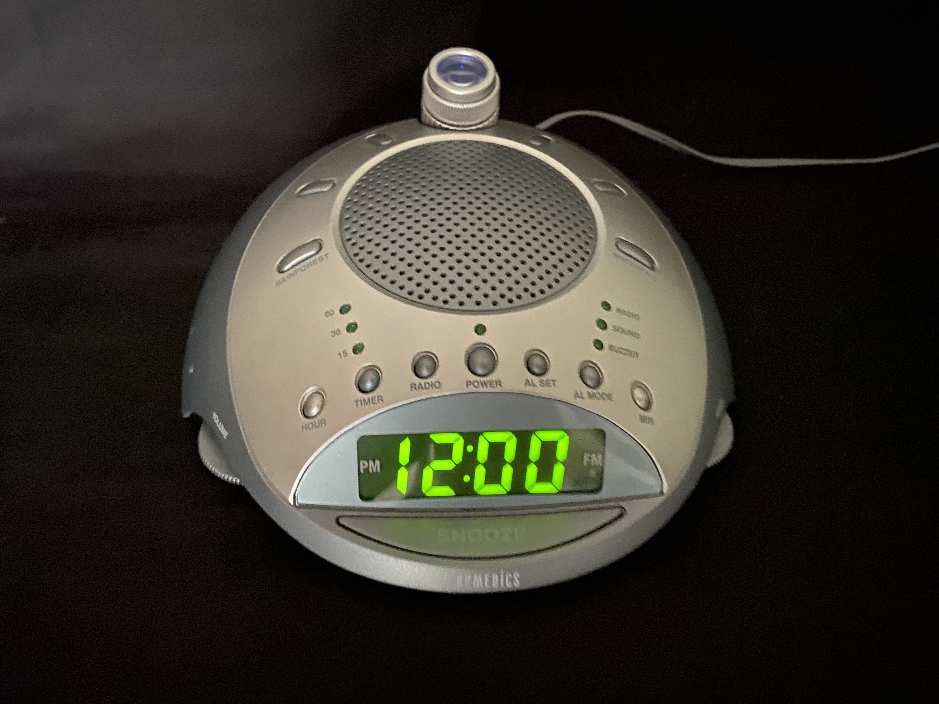 Homedics SS 4000 Radio Alarm Clock Projector Natural Sound Spa Etsy