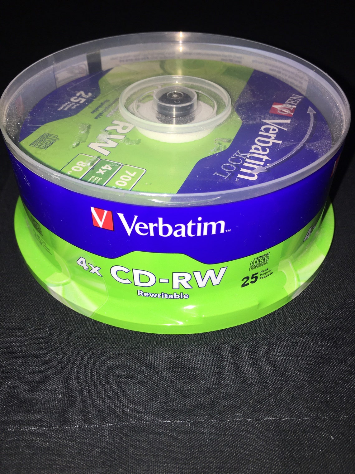 25 VERBATIM CD-RW 700MB 4X 80min Rewritable Disc | Etsy