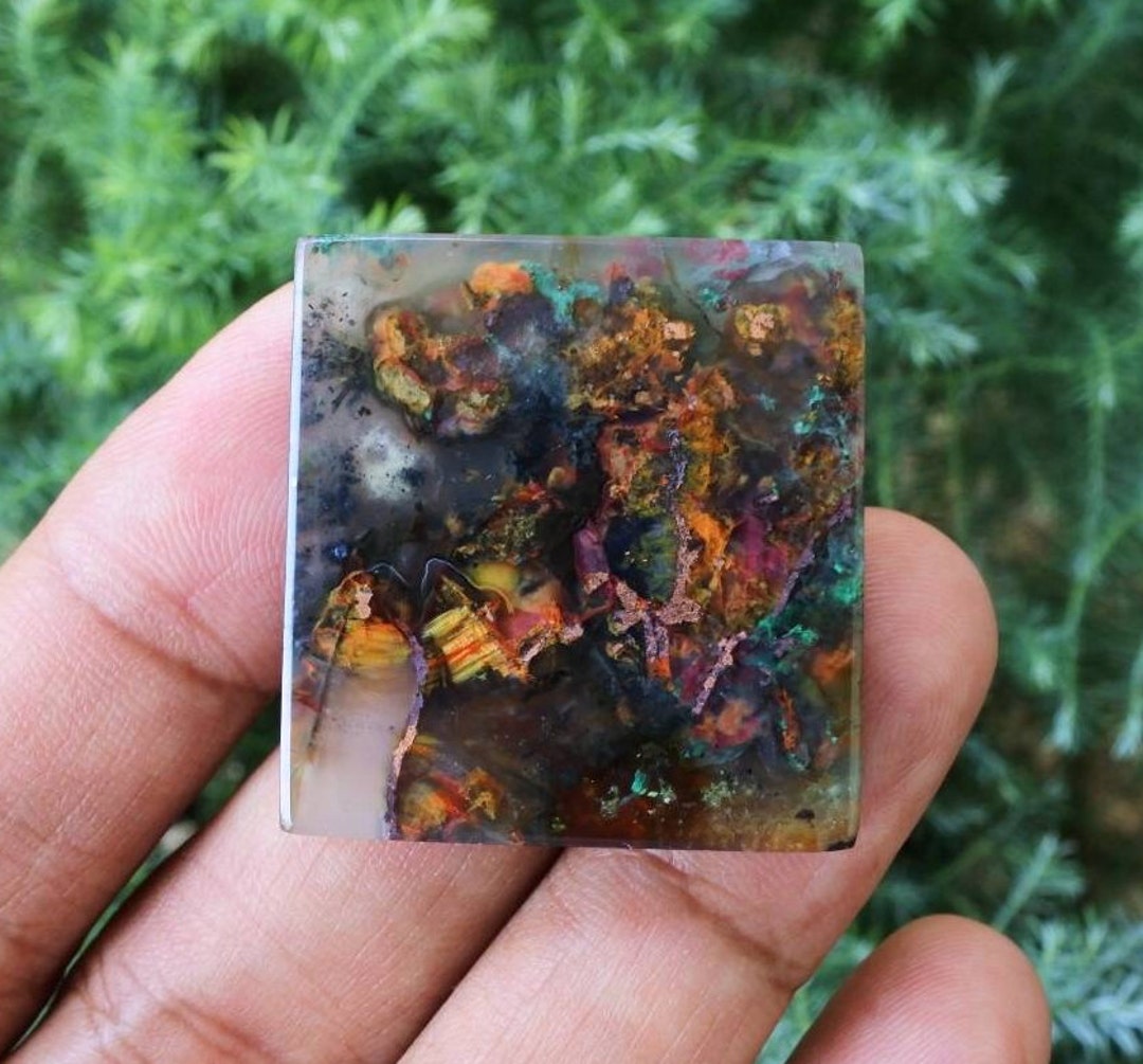 Multicolor Chrysocolla With Native Copper in Chalcedony - Etsy