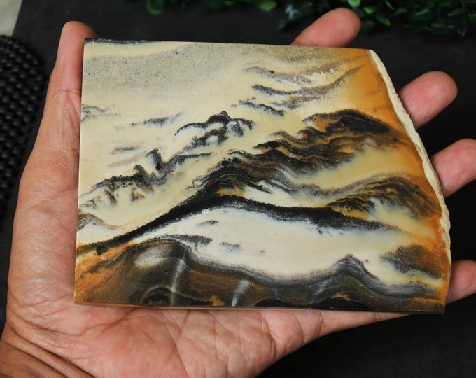 Slab Polished Scenic Java Landscape Jasper,orange Colour,crystal ...