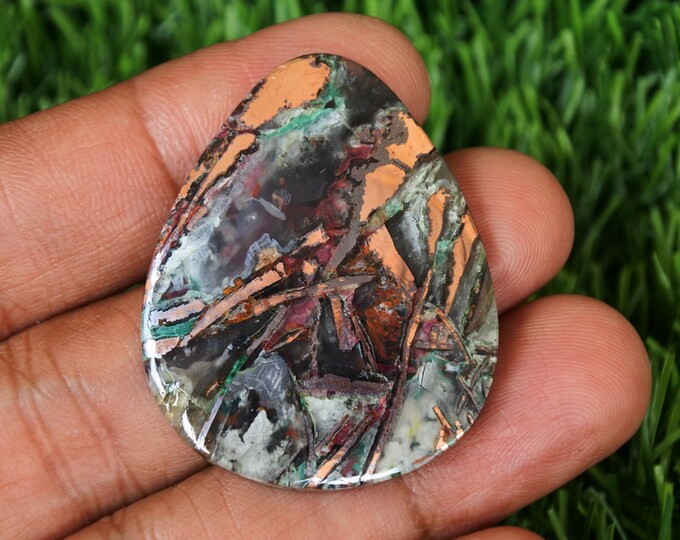 Multicolor Chrysocolla With Copper in Chalcedony - Etsy