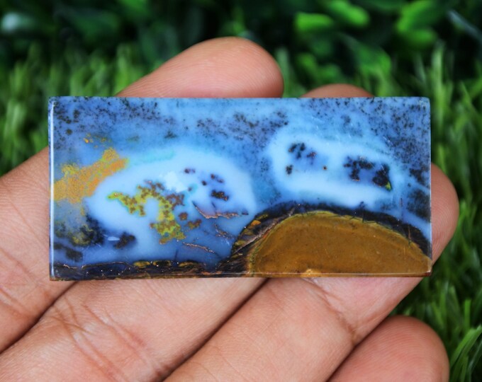 Blue Gemsilica Cabochon,agate Rock,agate Stone, Malachite Gemstone,mohs ...