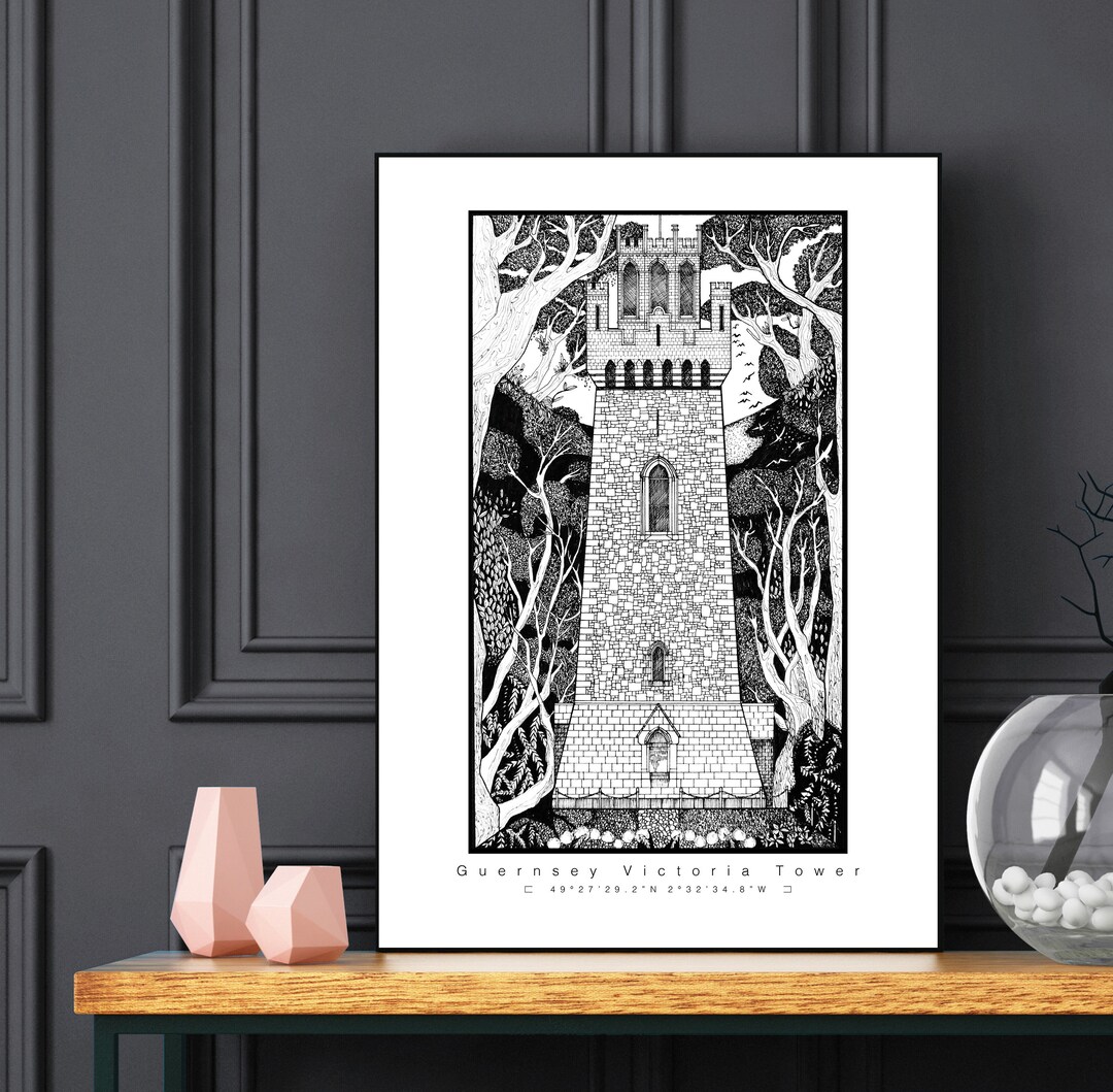 Open Edition Victoria Tower Guernsey Channel Islands Fantasy Trees ...