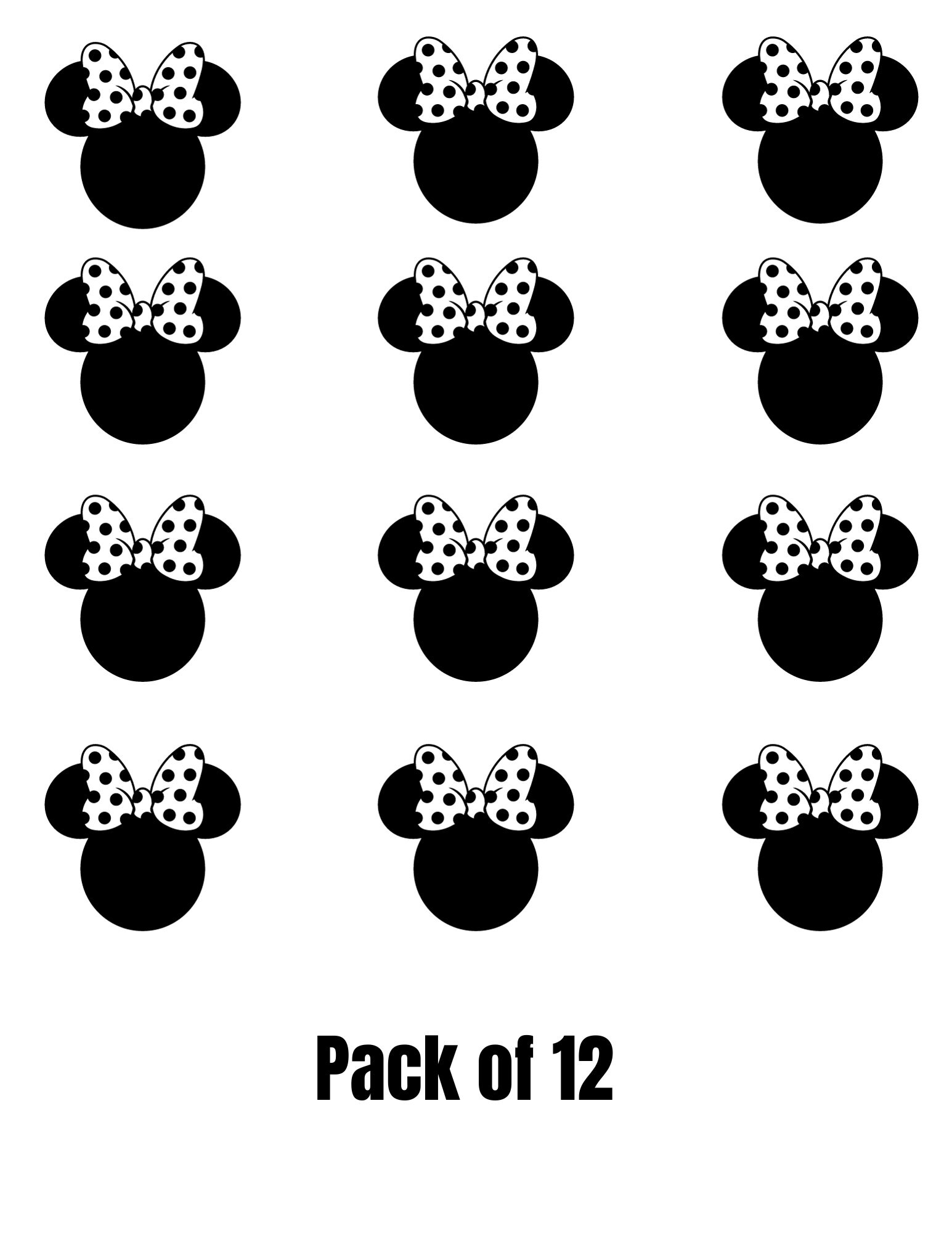 Vinyl Minnie Bundle Stickers - 12 Pack - Etsy