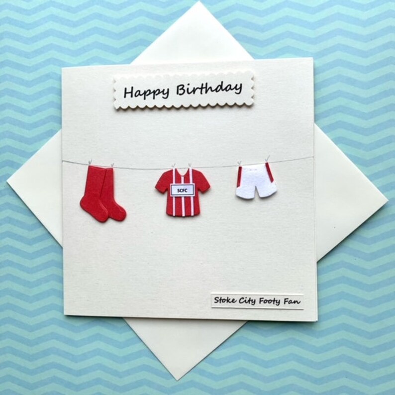 Footballer Birthday Card Stoke City Football Card - Etsy
