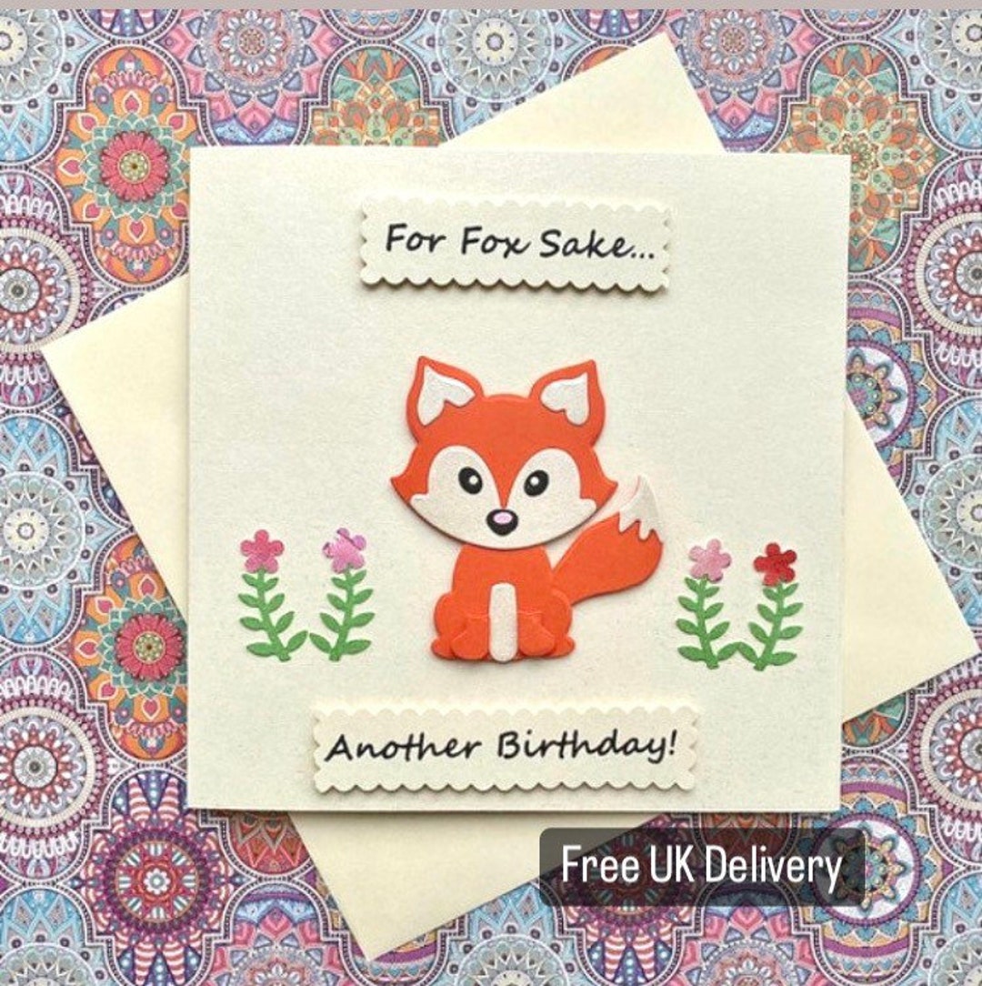 Fox Lover Birthday Card Fox Card Wildlife Card Personalised - Etsy