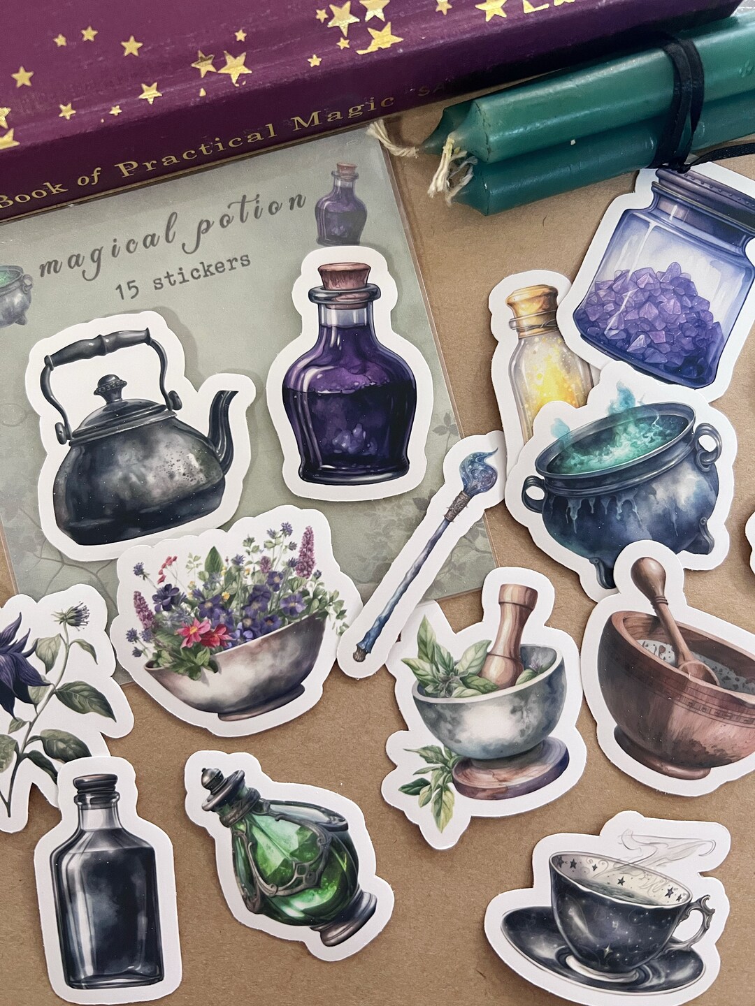 Magical Potion Stickers - Matte Premium Vinyl Stickers, Witchy - Etsy