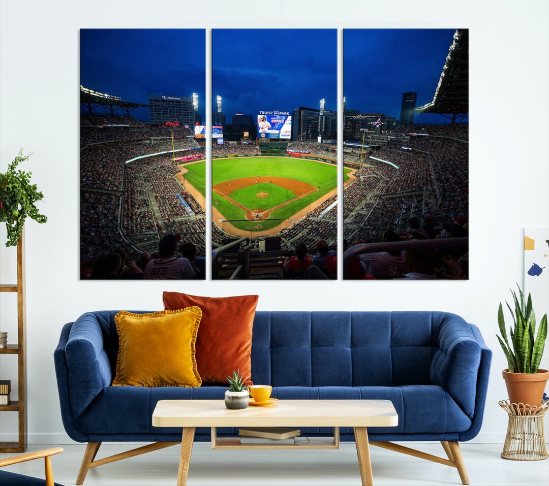 Atlanta Truist Park Braves Baseball Stadium Play Game Wall Art Set ...