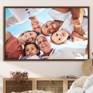 Custom Family Photo Print, Personalized Family Canvas Art, Custom ...