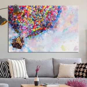 Up Pixar Canvas, Pixar Wall Art, Kids Room Decor, Disney Gift, up Movie ...