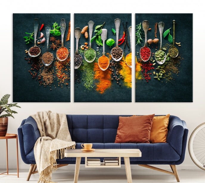 Spices Wall Art, Spices Canvas Print, Spices and Herbs Wall Decor ...