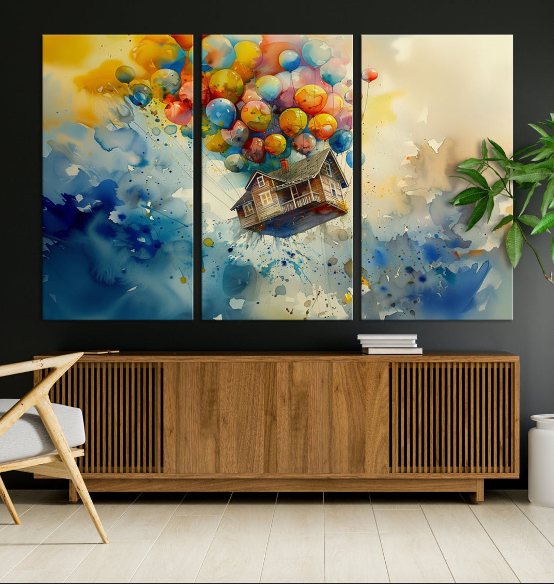 Up Pixar Canvas, Pixar Wall Art, Kids Room Decor, Disney Gift, up Movie ...