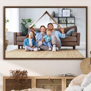 Custom Family Photo Print, Personalized Family Canvas Art, Custom ...