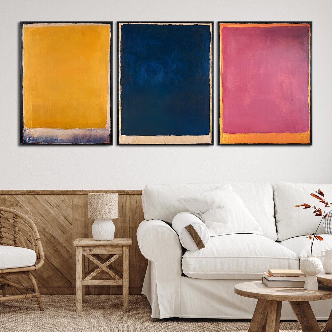 Mark Rothko Style Print, Color Block Wall Art, Mark Rothko Cavas Art ...