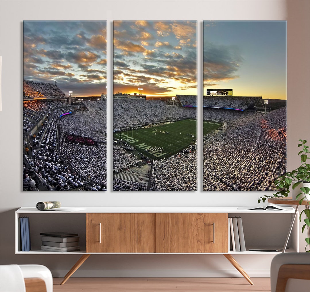 Inside Beaver Stadium Wall Art Canvas Print Ready to Hang Framed ...