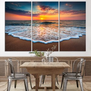 Sunset Big Canvas Print, Multi Panel Wall Art, Extra Large Print ...
