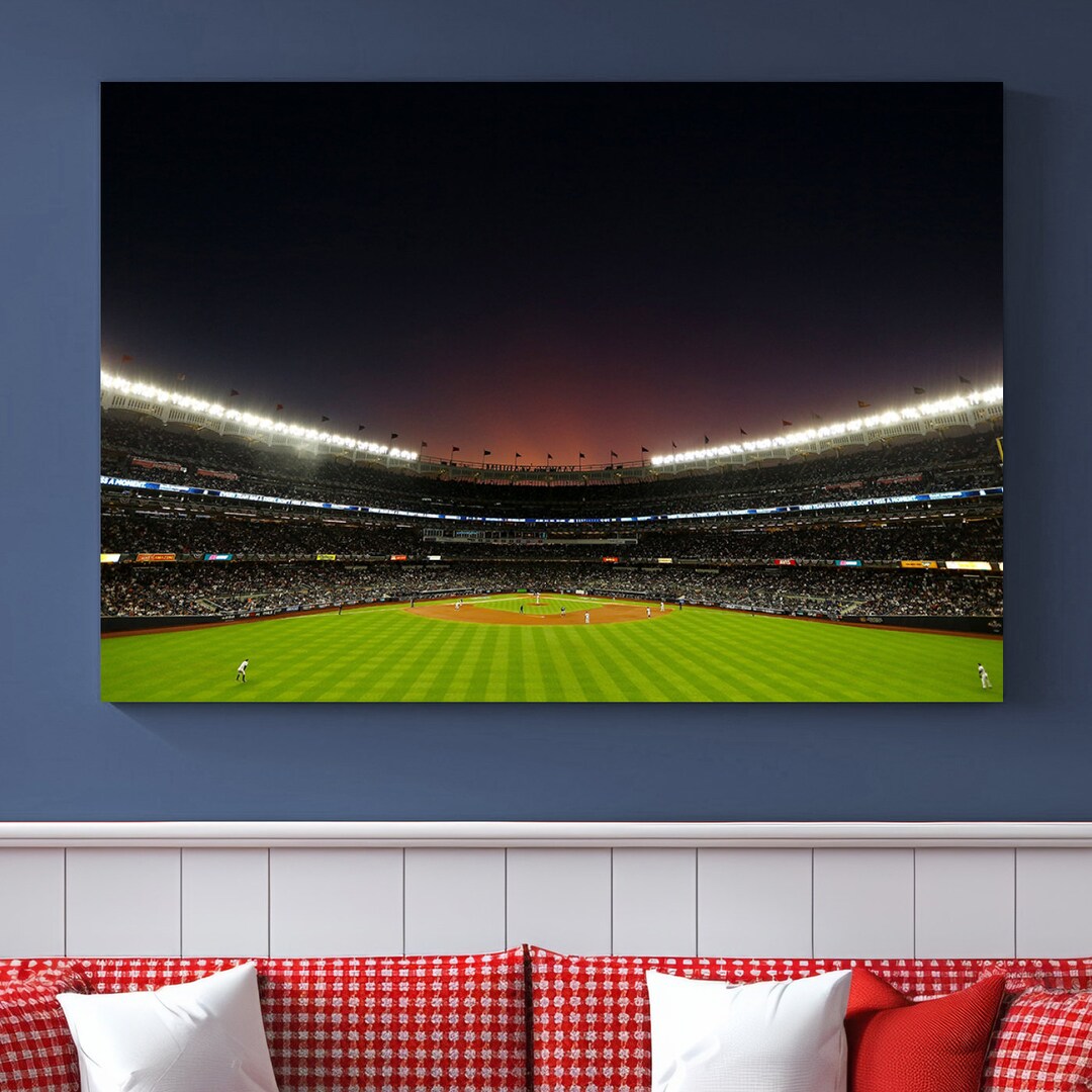 Yankee Stadium Canvas Print, MLB Baseball Stadium Wall Art - Etsy