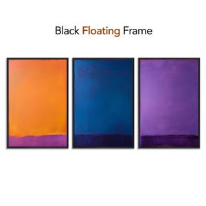 Mark Rothko Style Abstract Sunset Color Block Canvas Wall Art - Vibrant ...