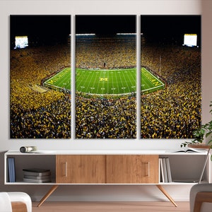 Stadium in Michigan Football Stadium Wall Art Canvas Print, Sports Room ...