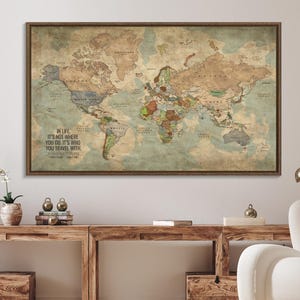 Personalized Travel Maps, World Map Canvas Print, Personalized Gifts ...