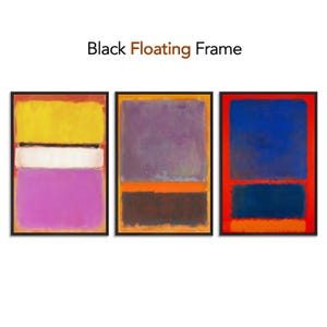 Abstract Mark Rothko Set of 3 Reproduction Canvas Wall Art Print ...