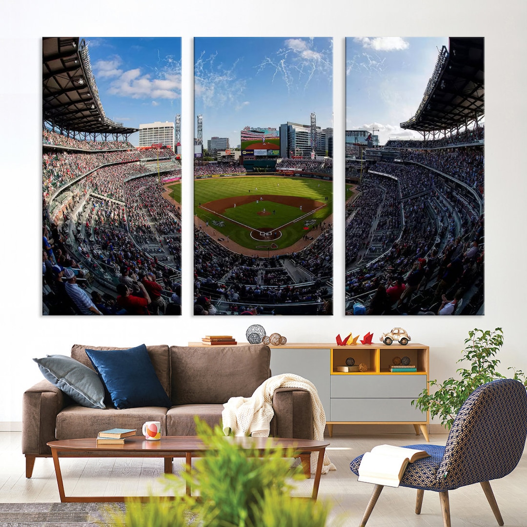 Truist Park Baseball Stadium Wall Art Canvas Print for Sport and Office ...