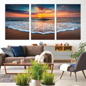 Sunset Big Canvas Print, Multi Panel Wall Art, Extra Large Print ...