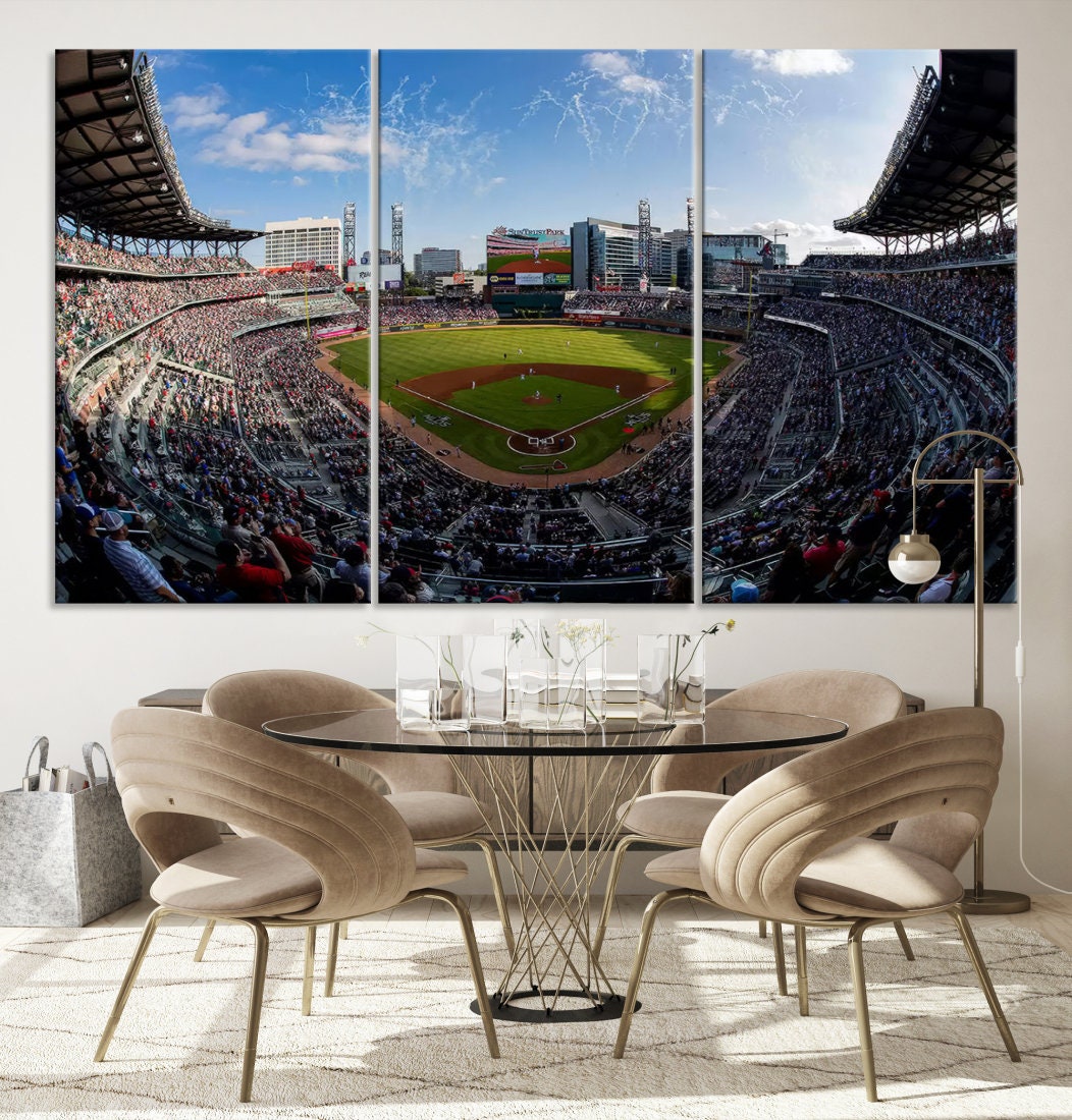 Truist Park Baseball Stadium Wall Art Canvas Print for Sport and Office ...