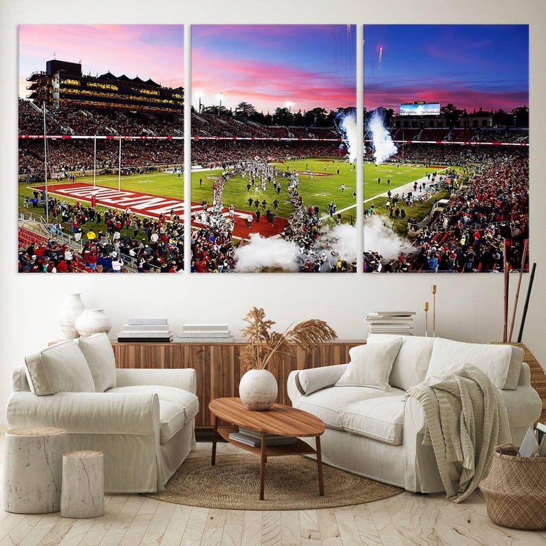 Stanford Stadium Wall Art Canvas Print – Iconic Night Game Art – Ready ...