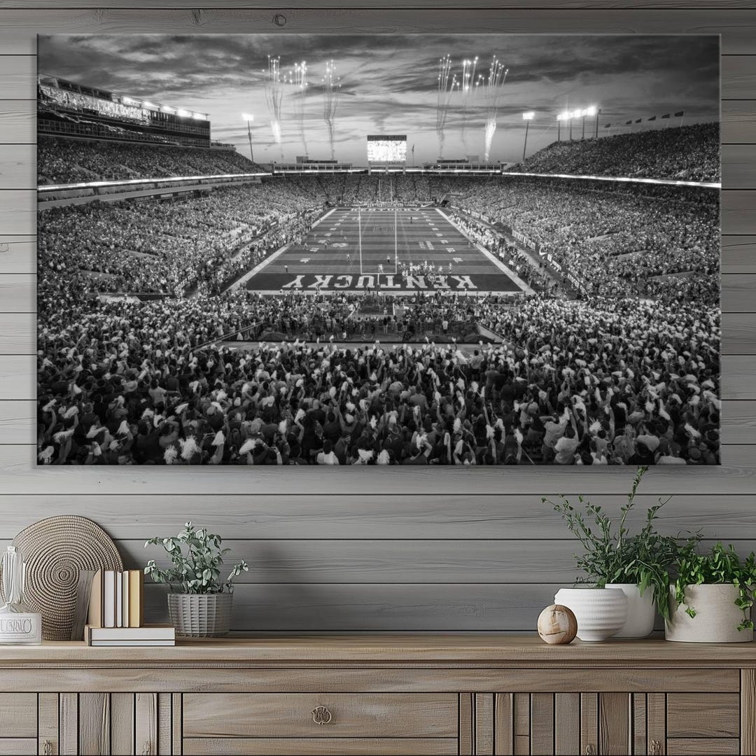 Kentucky Football Stadium Canvas Print - Kroger Field Stadium Wall Art ...