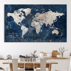 Personalized Map Print, Custom World Map, Framed Map Wall Art ...