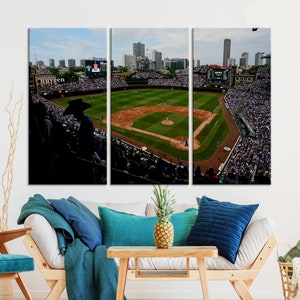 Wrigley Field Canvas Print | Ready to Hang Framed Canvas MLB Baseball ...