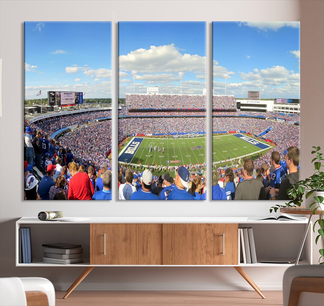 Buffalo Bills Stadium Wall Art Canvas Print, Highmark Stadium American ...