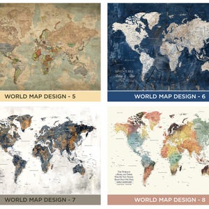 Personalized Push Pin World Map, Personalized Travel Maps, Float Framed ...