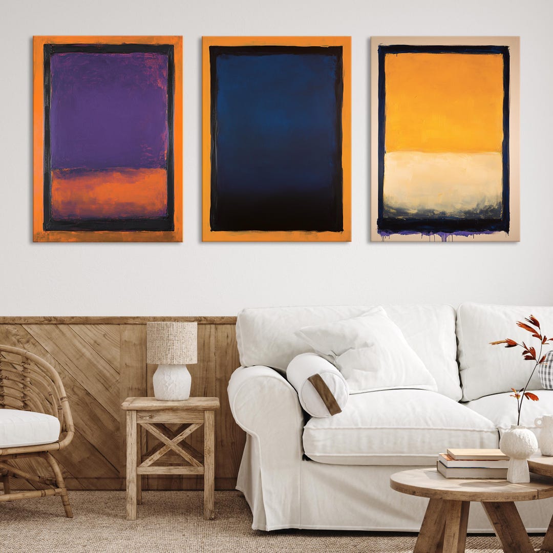 Mark Rothko Style Color Block Wall Art - Mark Rothko Inspired Purple ...