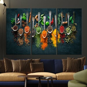 Spices Wall Art, Spices Canvas Print, Spices and Herbs Wall Decor ...