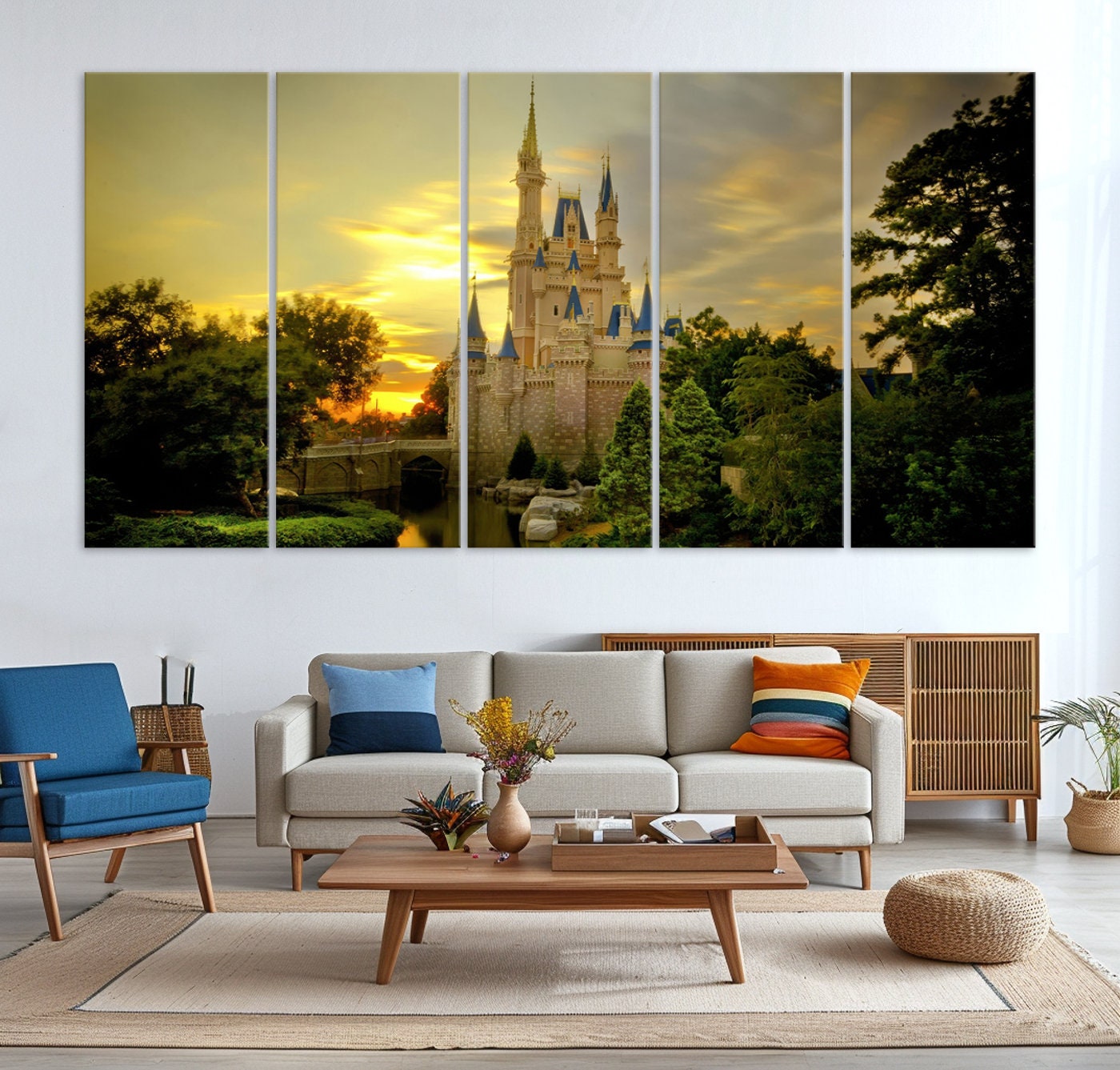 Disney Castle Wall Art Disney Magic Kingdom Kids Room Decoration Disney ...