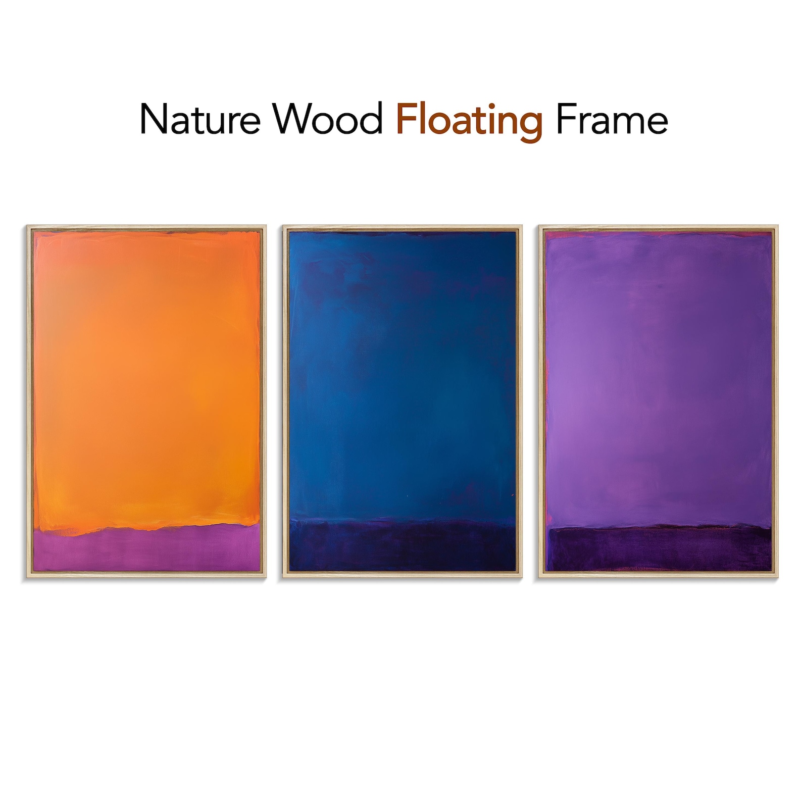 Mark Rothko Style Abstract Sunset Color Block Canvas Wall Art - Vibrant ...