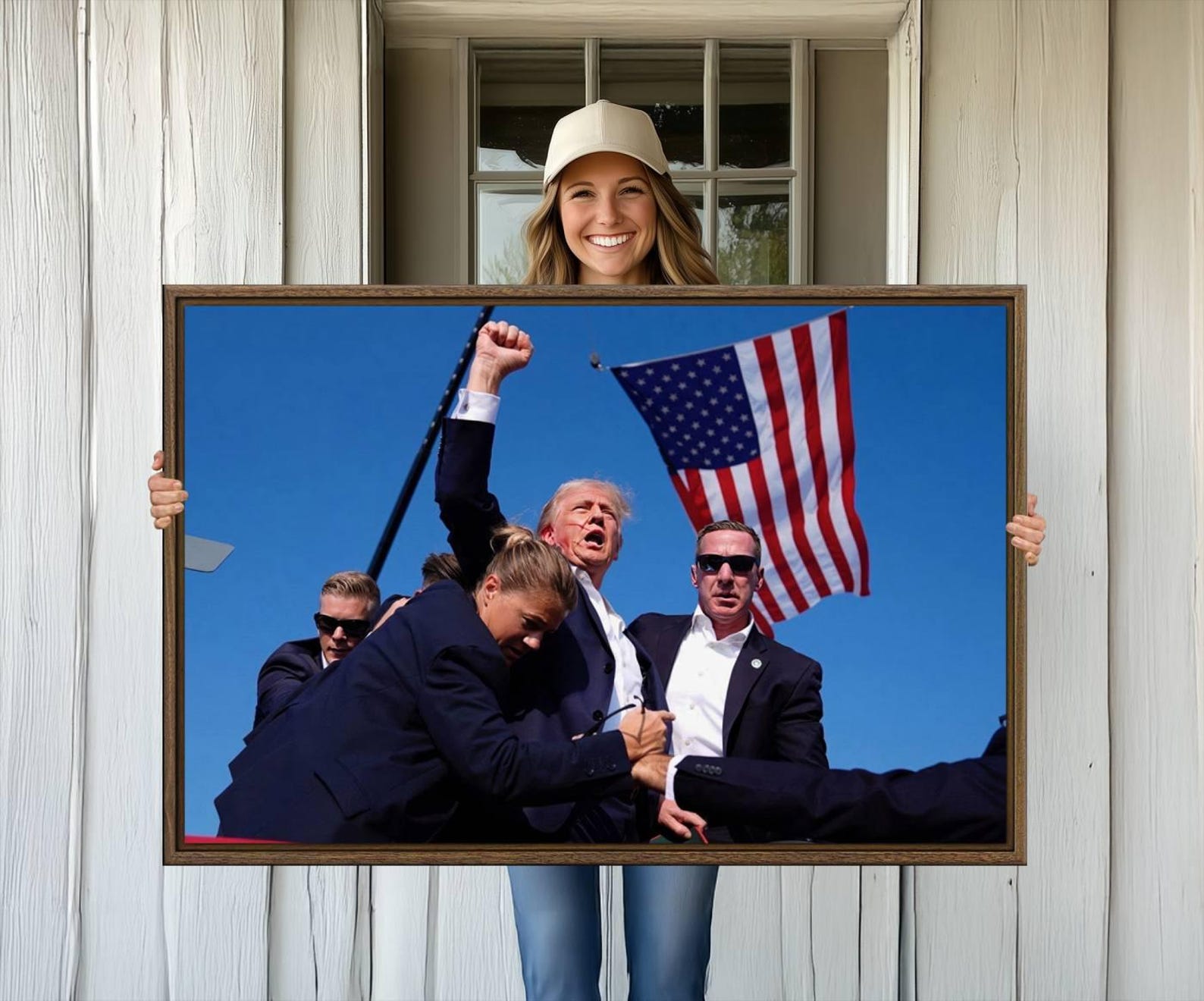 Donald Trump Assassination Attempt Wall Art Canvas Print, Trump ...