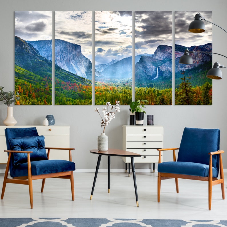Yosemite Wall Art Print, Half Dome National Park Wall Art Canvas Print ...